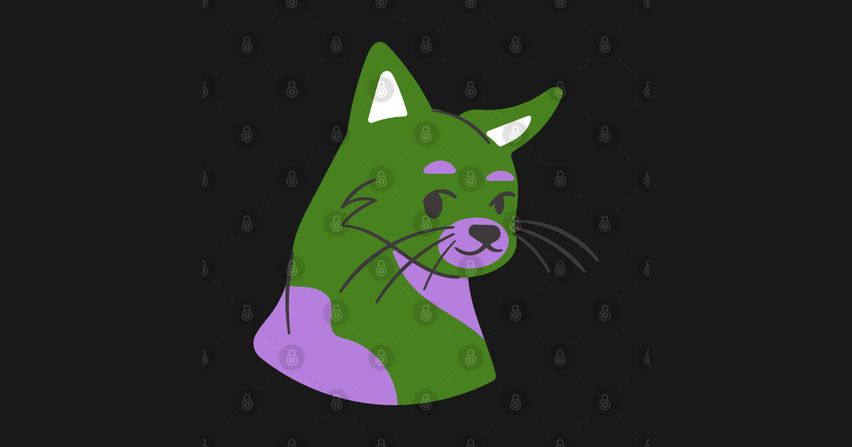 Cat in genderqueer pride colors - Genderqueer Pride Colors - T-Shirt ...