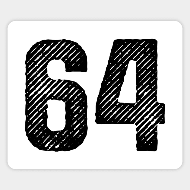 Sixty Four 64 - 64 - Sticker | TeePublic