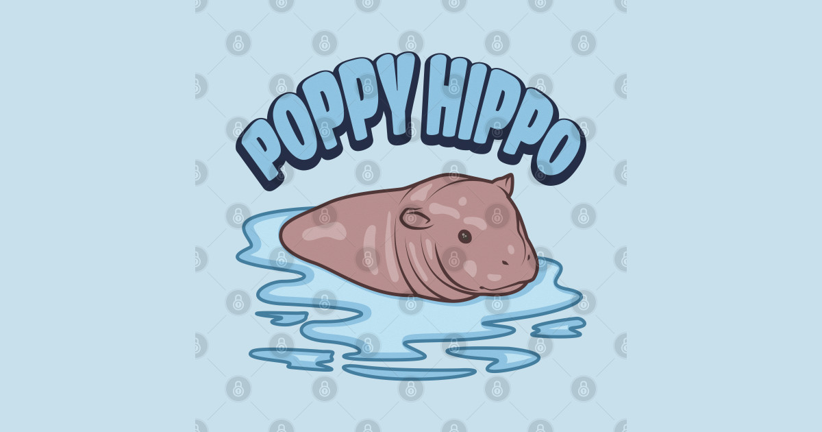 Poppy Hippo - Hippo - T-Shirt | TeePublic