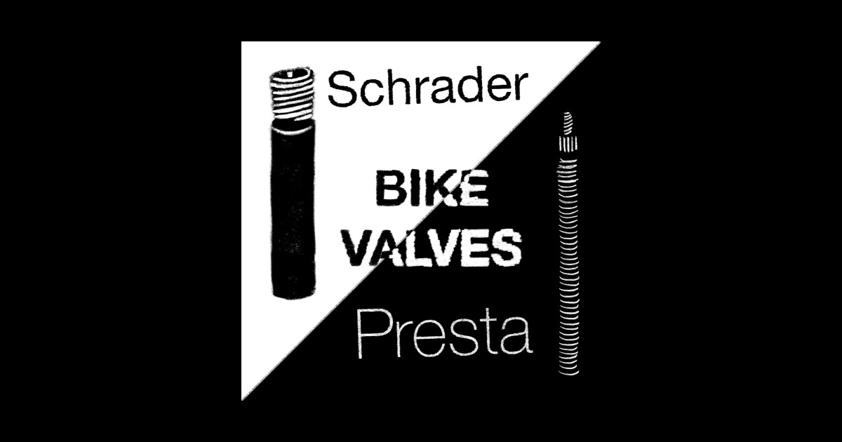 Bike Valves Presta Schrader mechanic reference - Bicycle - Sticker ...