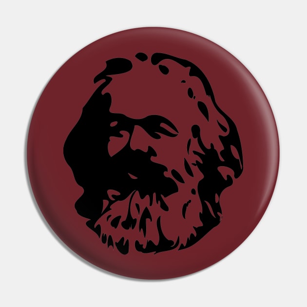 Karl Marx Silhouette - Karl Marx - Pin | TeePublic