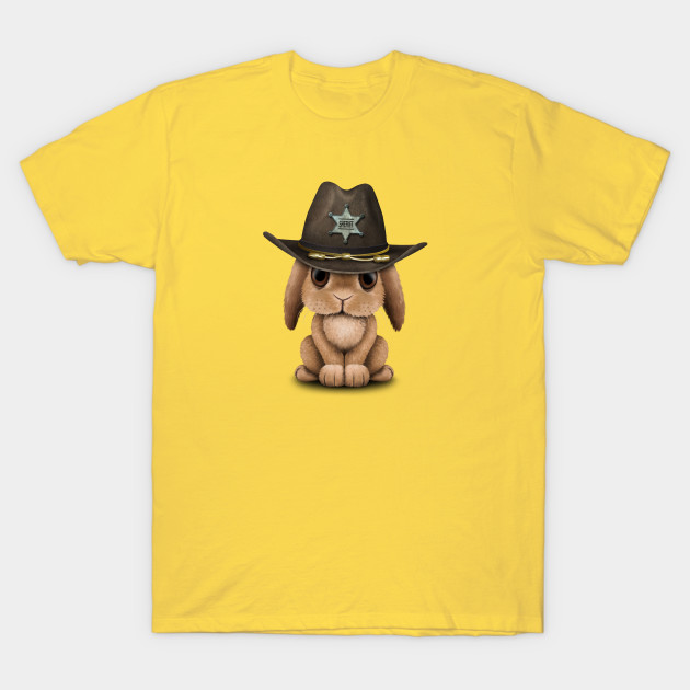 Cute Baby Bunny Rabbit Sheriff - Bunny - T-Shirt | TeePublic