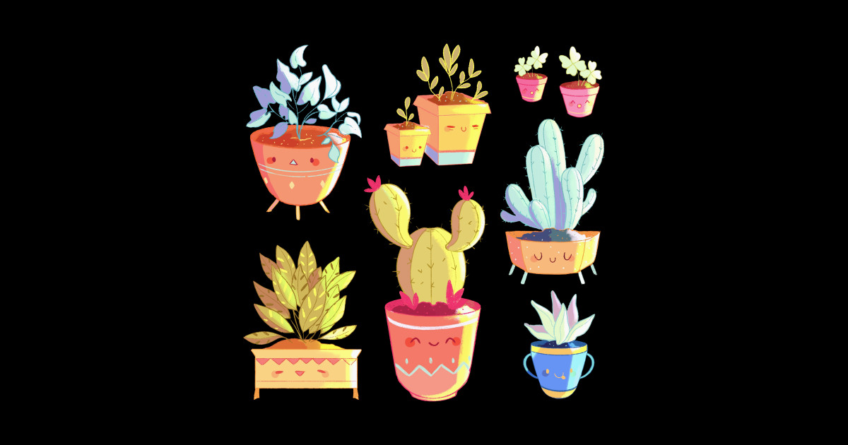 Happy Plants - Gardening - Sticker | TeePublic