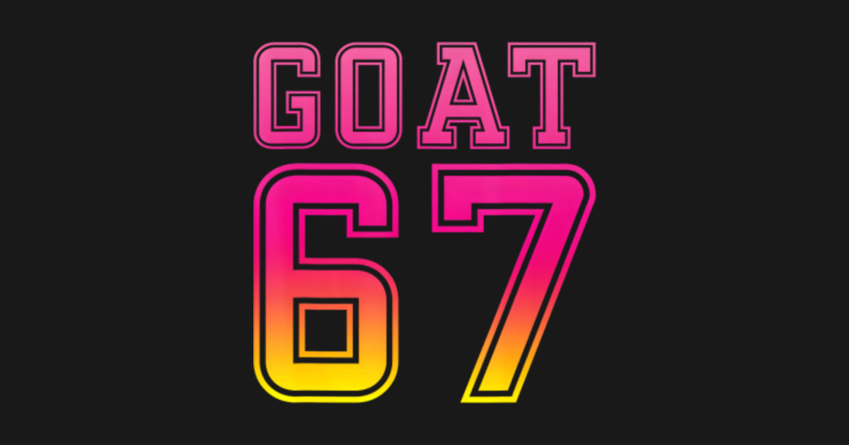 Six Seven 6 7 Ice-Cream Goat 67 Rizz - Funny Goat Meme - T-Shirt ...