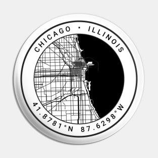 Chicago City Map Pins and Buttons for Sale | TeePublic