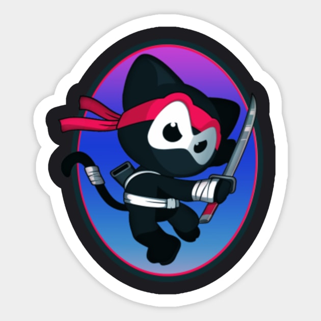 Ninja Cat - Samuraikitty - Sticker | TeePublic
