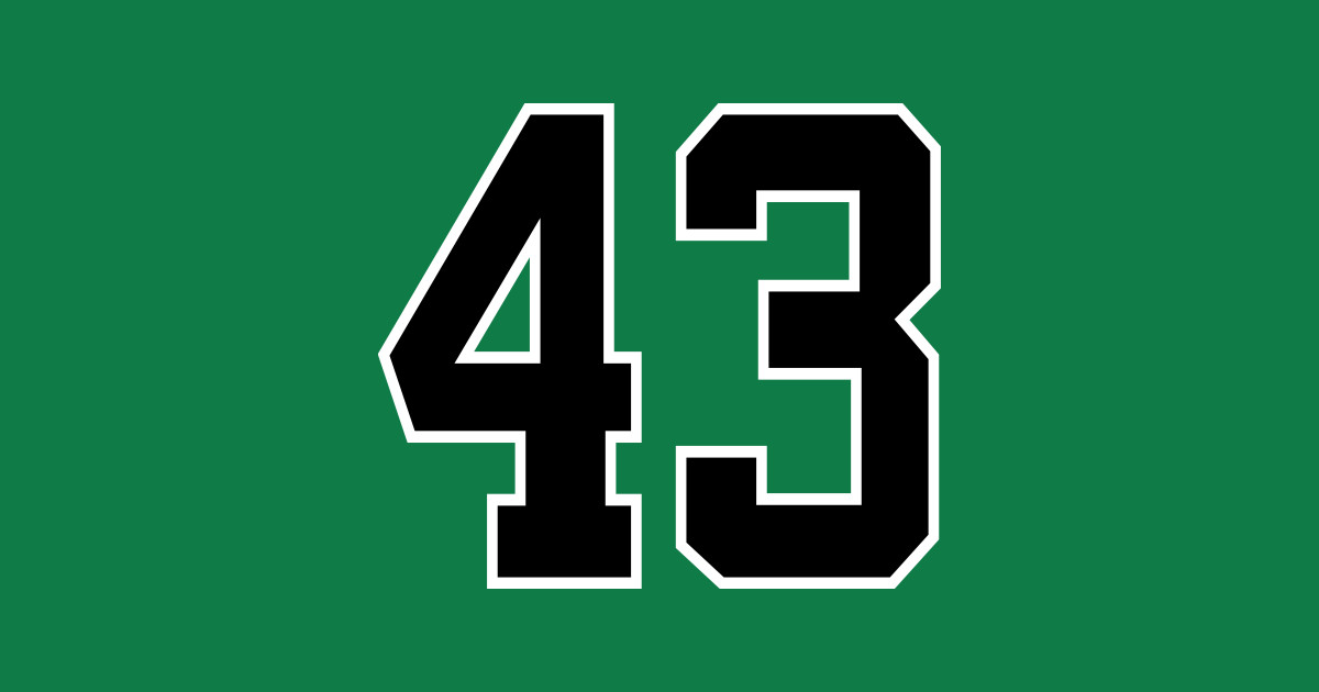 Number 43 - 43rd Birthday - T-Shirt | TeePublic