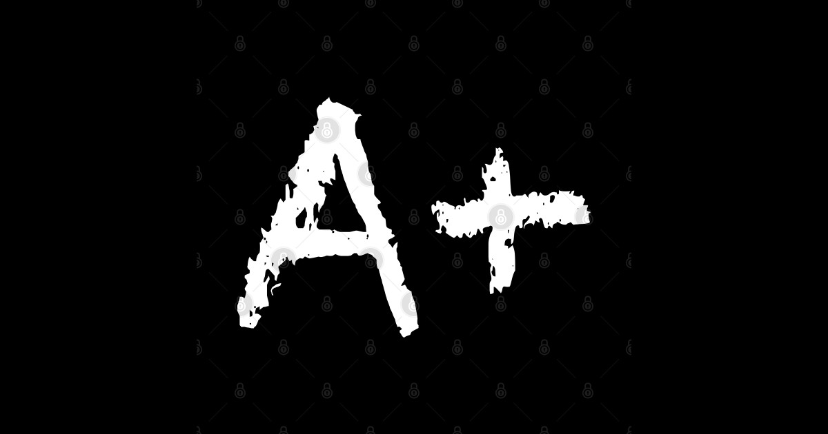 A+ (A plus) School Grade Chalkboard Style - A Plus Grade - Sticker ...