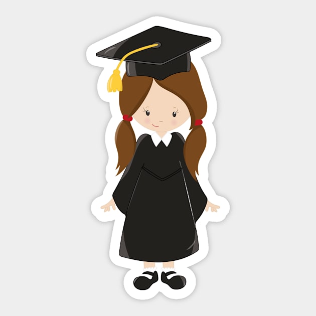 Graduation Girl, Cute Girl, Brown Hair, Graduate - Graduation Girl ...