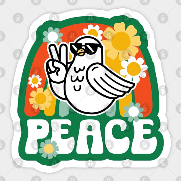 Vintage Peace Dove - Peace Dove - Sticker | TeePublic