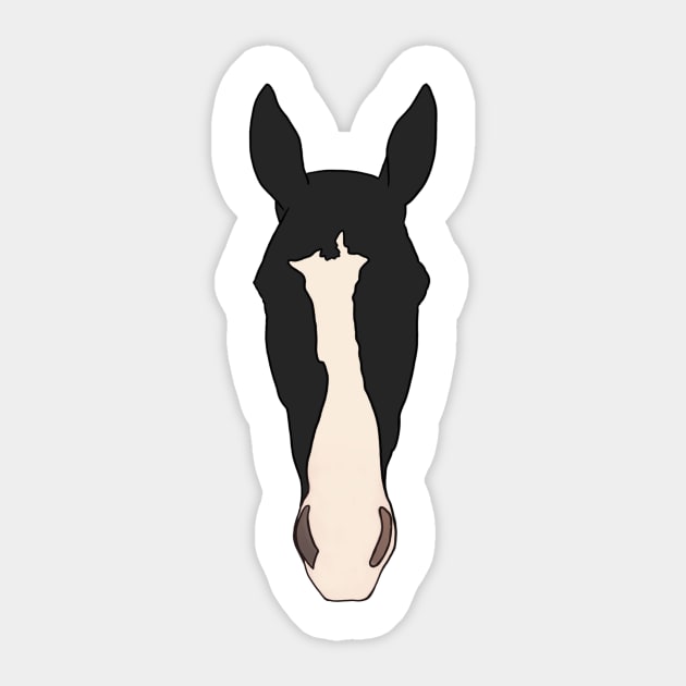 Bay Mare - Minimalist Design - Bay Mare - Sticker | TeePublic