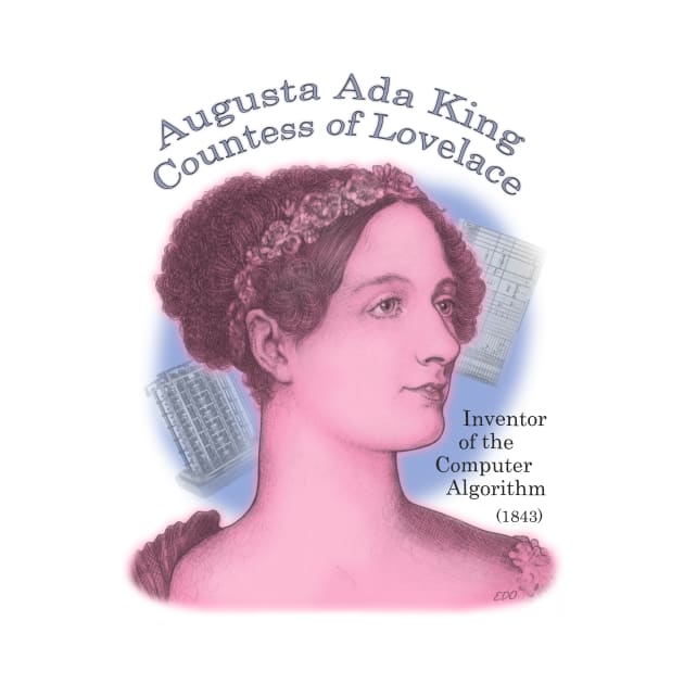Ada Lovelace, Inventor of the Computer Algorithm - Eedeeo - Tapestry | TeePublic