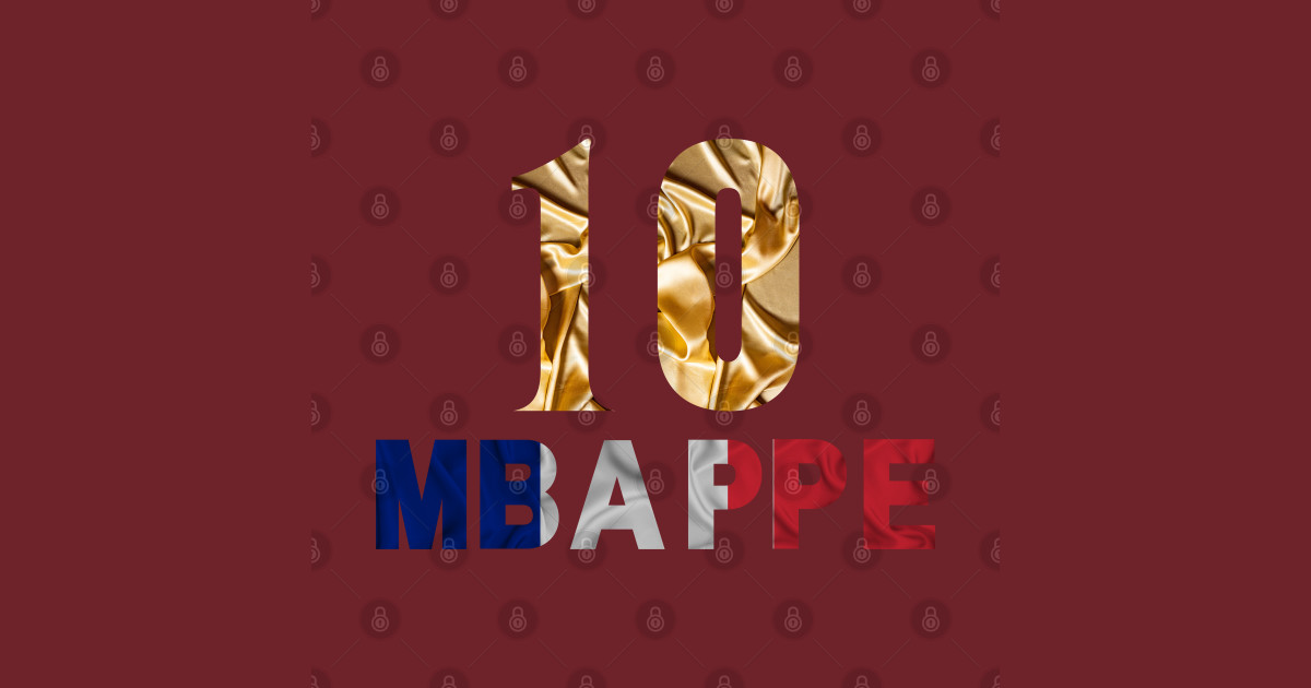 10 Mbappe flag colors n gold - Mbappe - T-Shirt | TeePublic