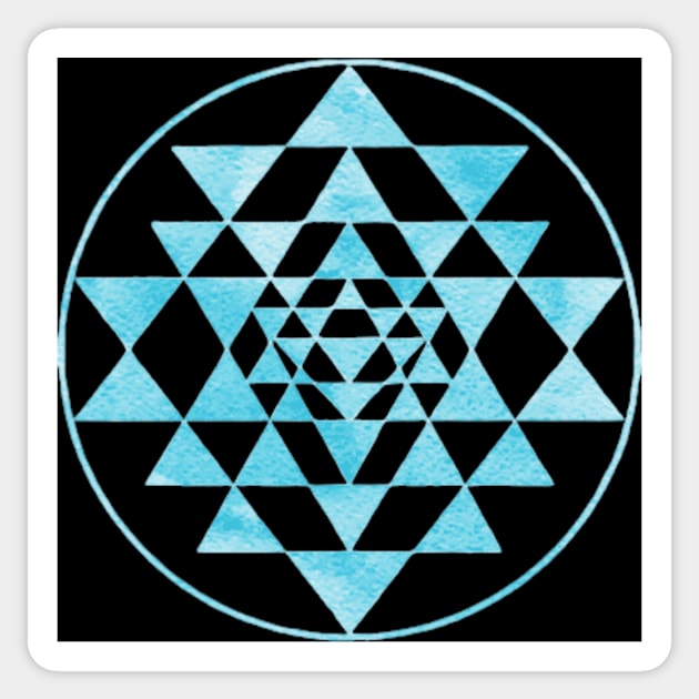 Sri Yantra Chakra, Sacred Geometry, Teal, Black, Low Key - Sri Yantra ...