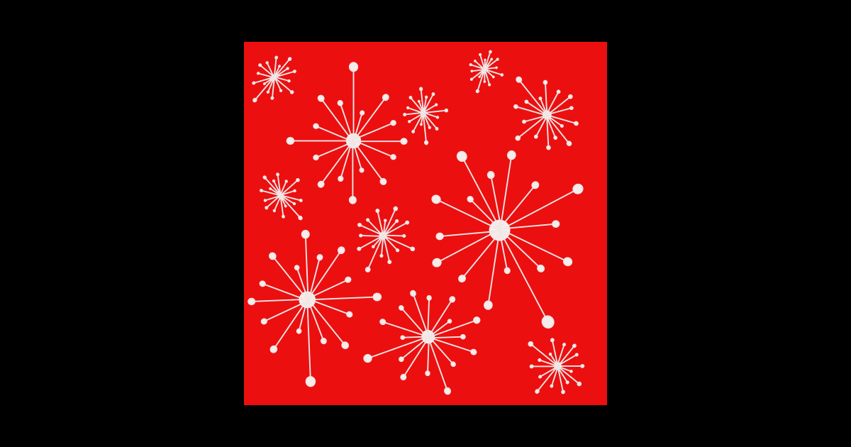 retro mid century modern christmas design - Mcm - Sticker | TeePublic