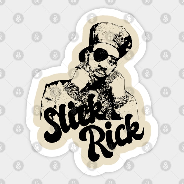 Slick Rick 80s Style classic - Slick Rick - Sticker | TeePublic
