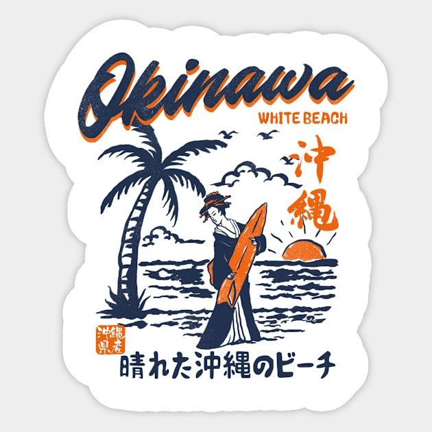 okinawa white beach - Okinawa - Sticker | TeePublic