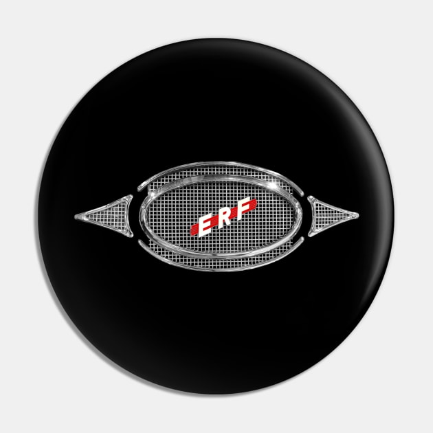 ERF vintage truck grille logo badge - Erf - Pin | TeePublic