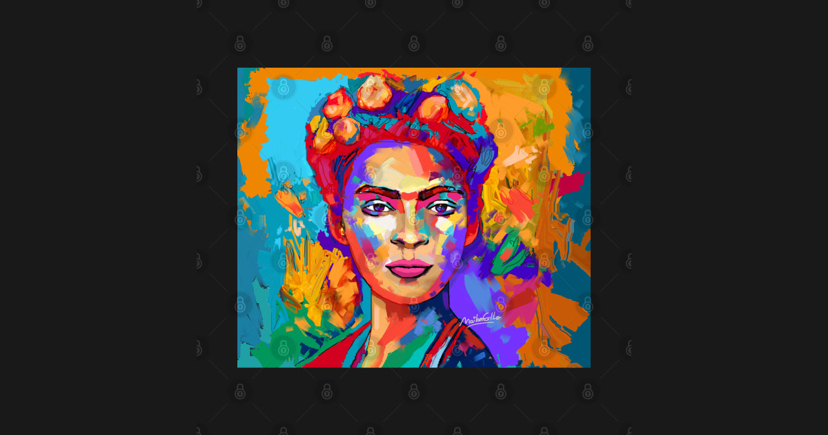 Frida Portrait Original Quality Painting - Frida - T-Shirt | TeePublic
