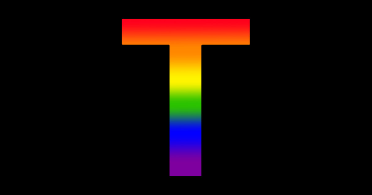 Rainbow Letter T - Rainbow - Sticker | TeePublic