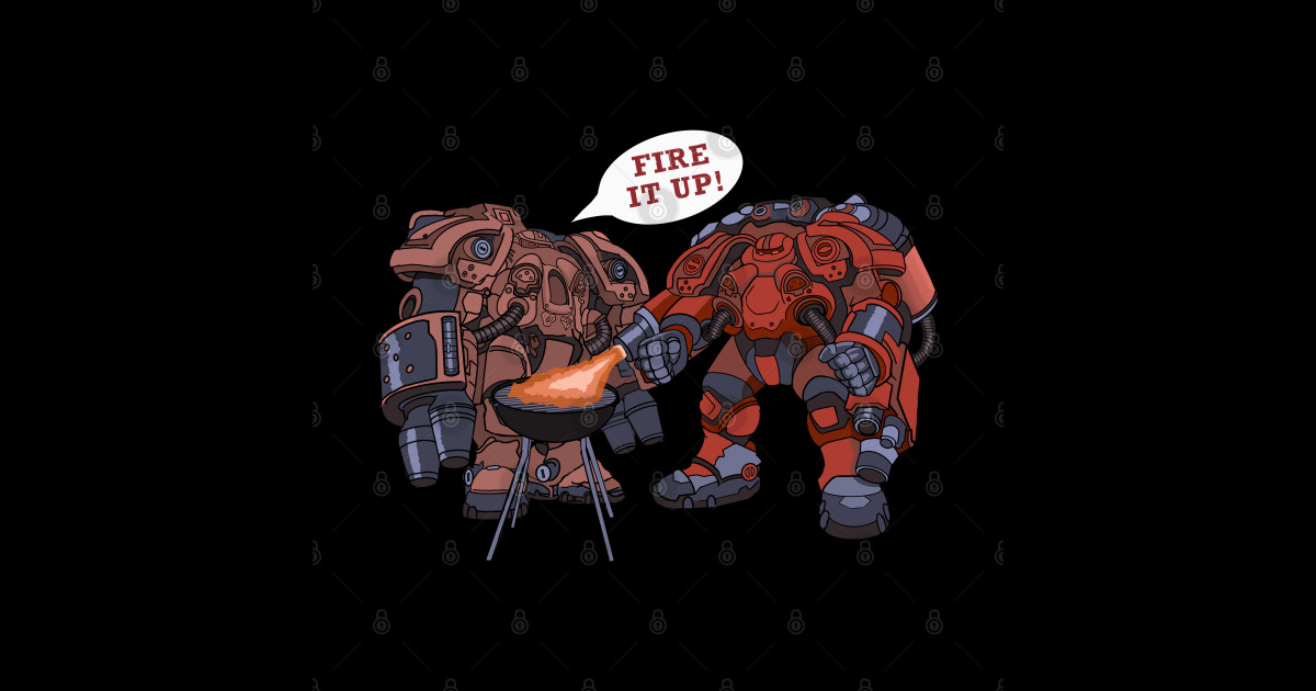 Fire it up! - Starcraft 2 Terran - Sticker | TeePublic