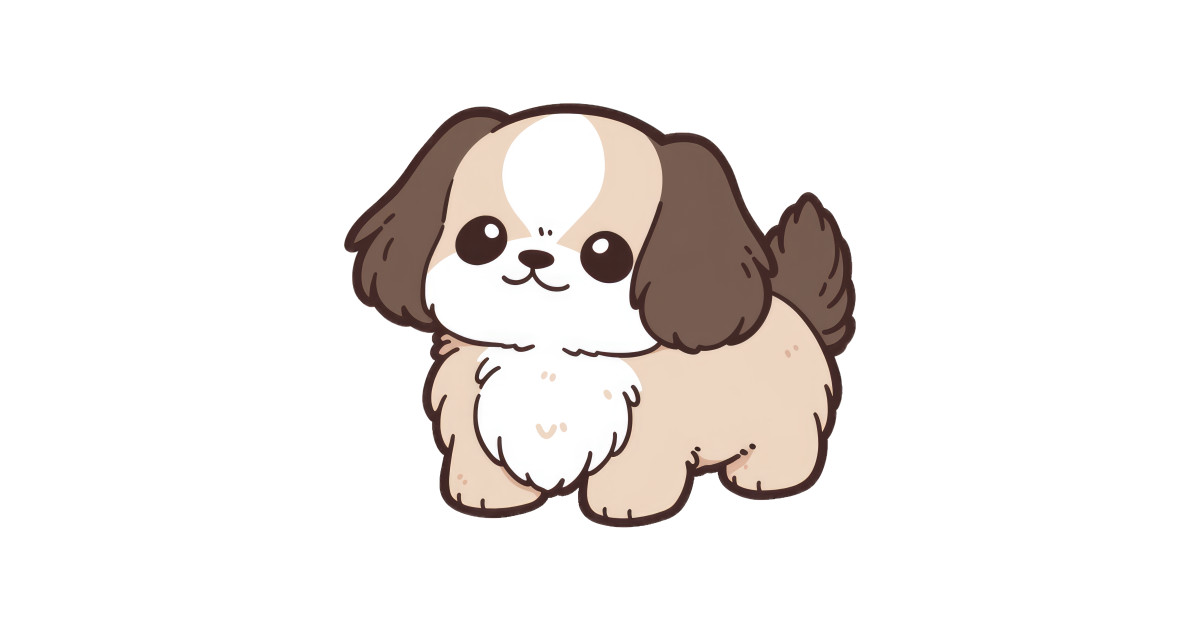 Cute Chibi Shih Tzu - Dog - T-Shirt | TeePublic
