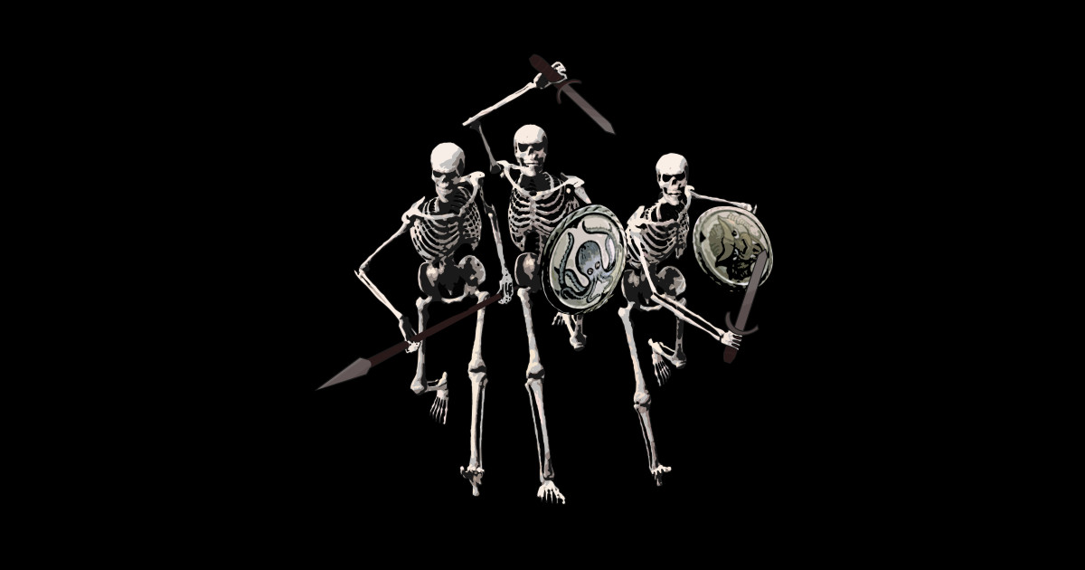 Skeleton Charge - Ray Harryhausen - Sticker | TeePublic