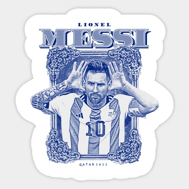 Lio World Cup 2022 (white) - Lio Messi - Sticker | TeePublic