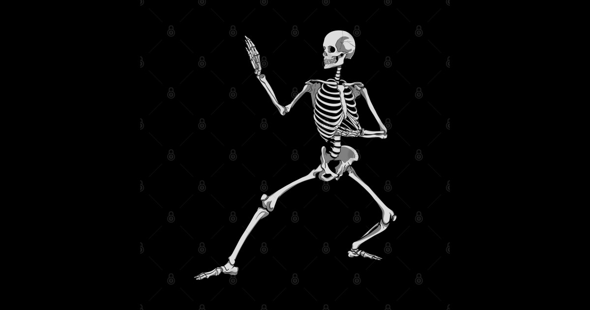 Kung fu Skeleton - Kung Fu - Sticker | TeePublic