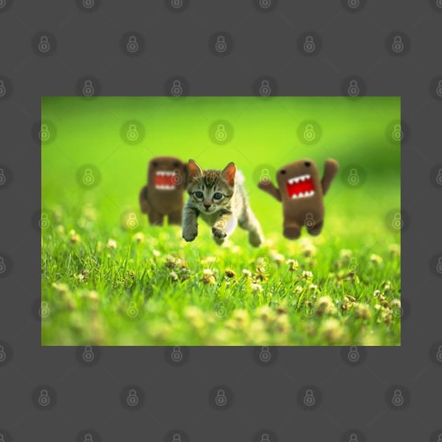 God kills a kitten - Domo Kun - T-Shirt | TeePublic