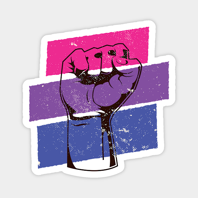 Fight For Lgbtq Rights Protest Fist Bisexual Pride Flag Bisexual