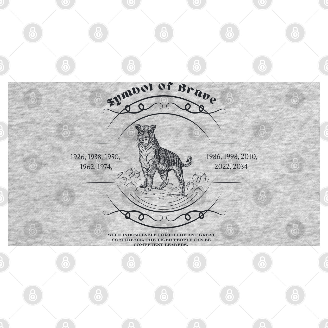 Symbol of Brave (black ink) - Chinese Zodiac Tiger - T-Shirt | TeePublic