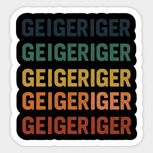 Geiger Retro Design - Geiger - Sticker | TeePublic