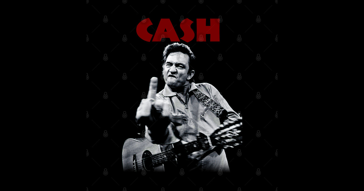 Retro CASH - Johnny Cash - Sticker | TeePublic