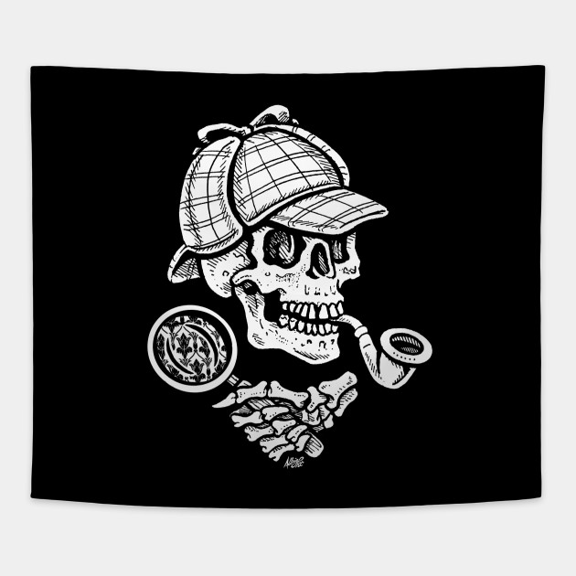 Sherlock Bones - Sherlock Holmes Skeleton Skull With Pipe Magnifying ...