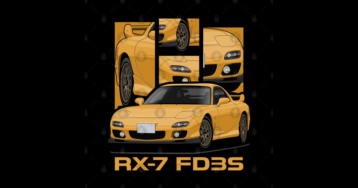 Mazda RX-7 FD3S - Mazda Rx 7 - Sticker | TeePublic