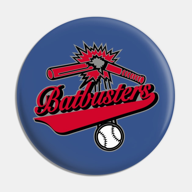 Batbusters Baseball Logo - Batbusters - Pin | TeePublic