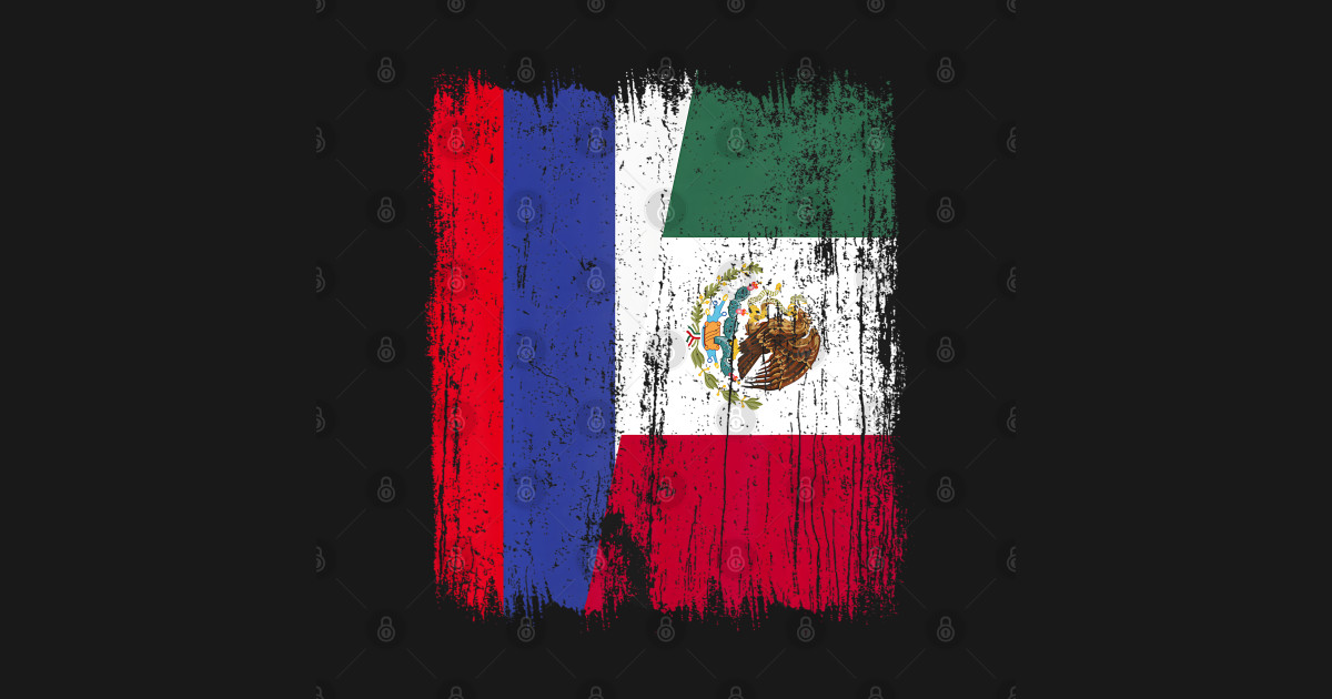 Russia Mexico Half Flag Russian Mexican Heritage - Russian Mexican ...