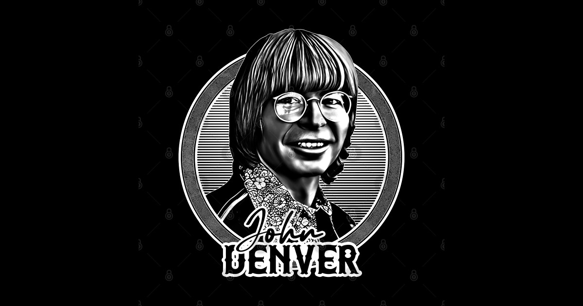 John Denver / Retro Fan Artwork - John Denver - Sticker | TeePublic