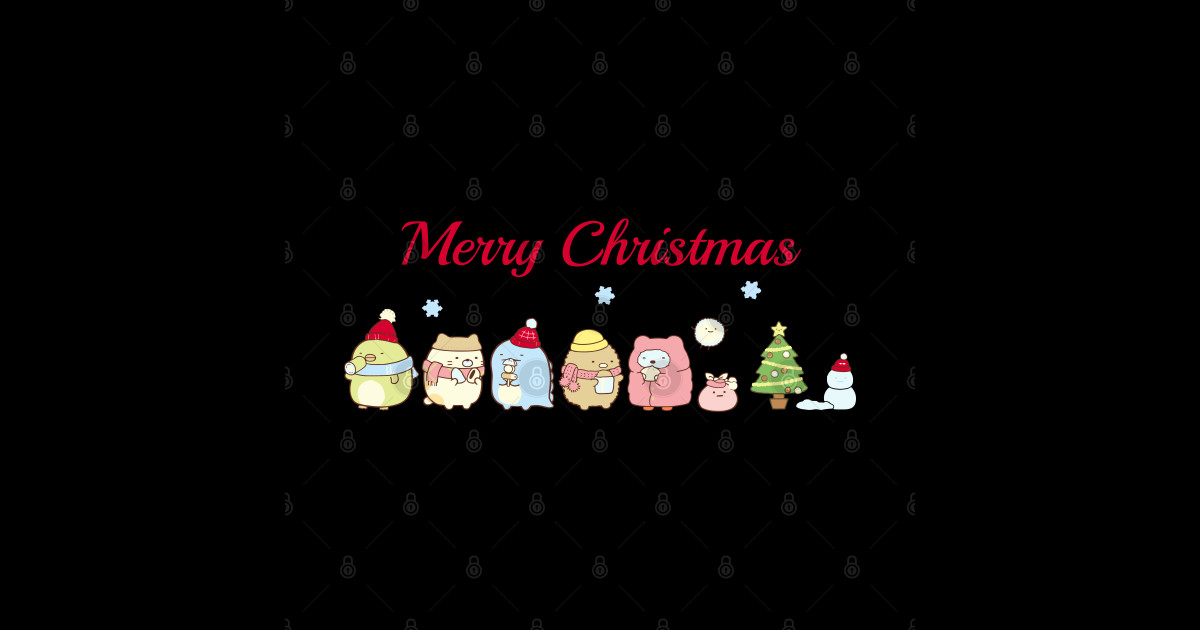 Sumikko Gurashi Merry Christmas Design - Adorable Holiday Characters ...