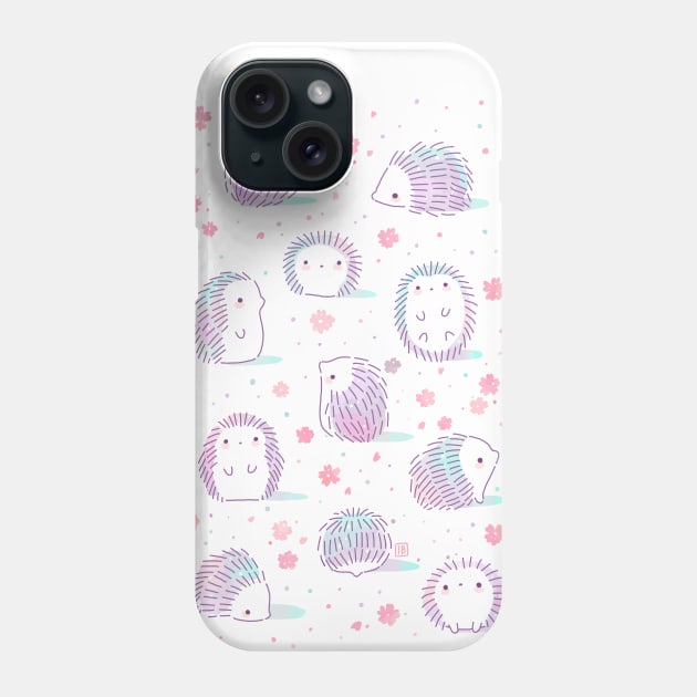 Spring Hedgehog Pattern - Hedgehog - Phone Case | TeePublic