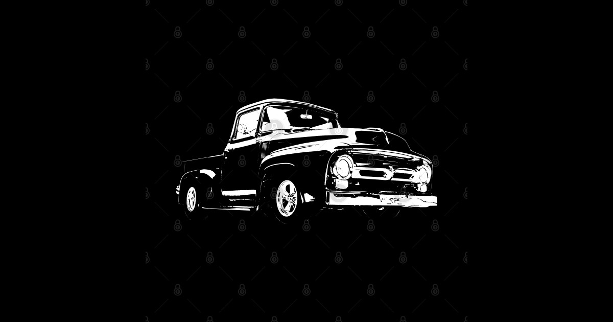 1956 Ford F100 - Ford F100 Pickup Truck - Sticker | TeePublic