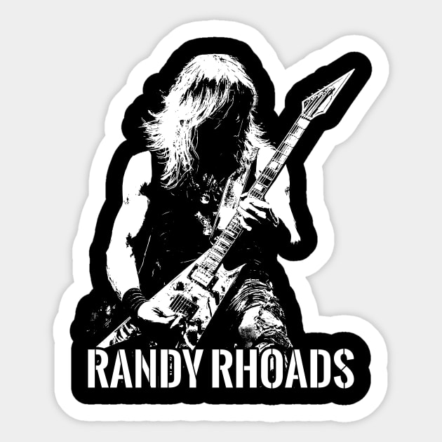 RANDY RHOADS - STYLE WHITE - Randy Rhoads - Sticker | TeePublic