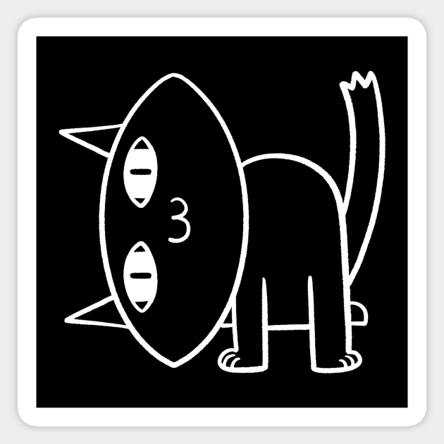 Tilting head cat - Cat - Sticker | TeePublic