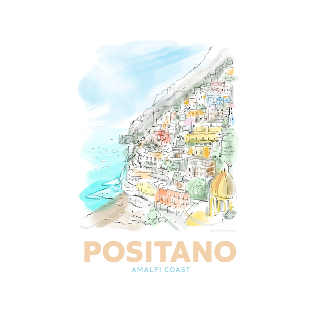Positano Amalfi Coast - Positano - T-Shirt | TeePublic