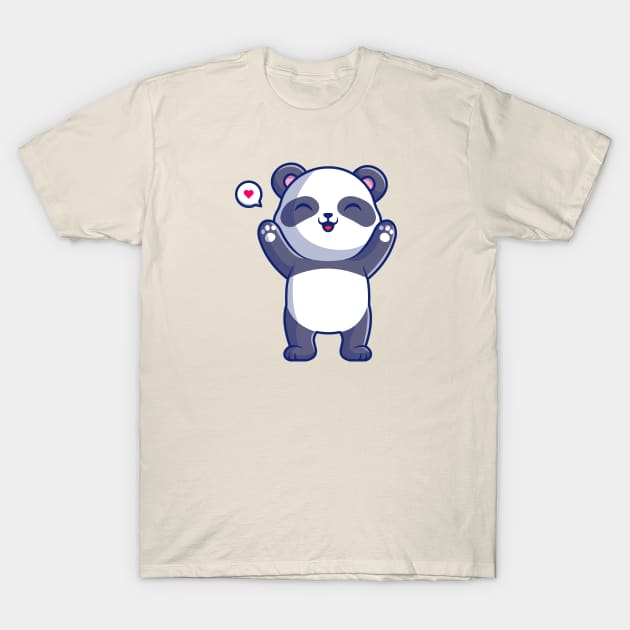 Cute Panda Raising Hand Cartoon - Cute Panda Raising Hand Cartoon - T ...