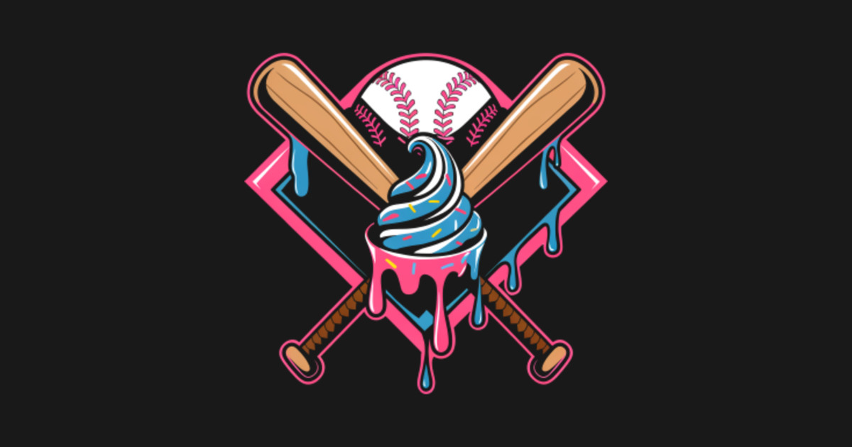 Cool Sport Baseball Bat Home Plate Drip With Sprinkles Drip - Cool ...