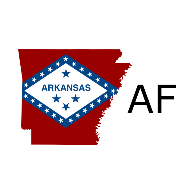 Arkansas Flag State Outline AF (black) - Arkansas - T-Shirt | TeePublic