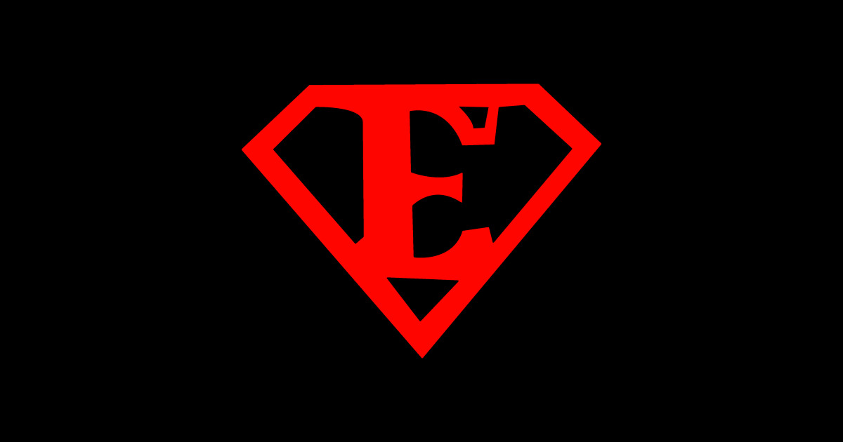 Super E symbol 02 - Superhero Superman - Sticker | TeePublic