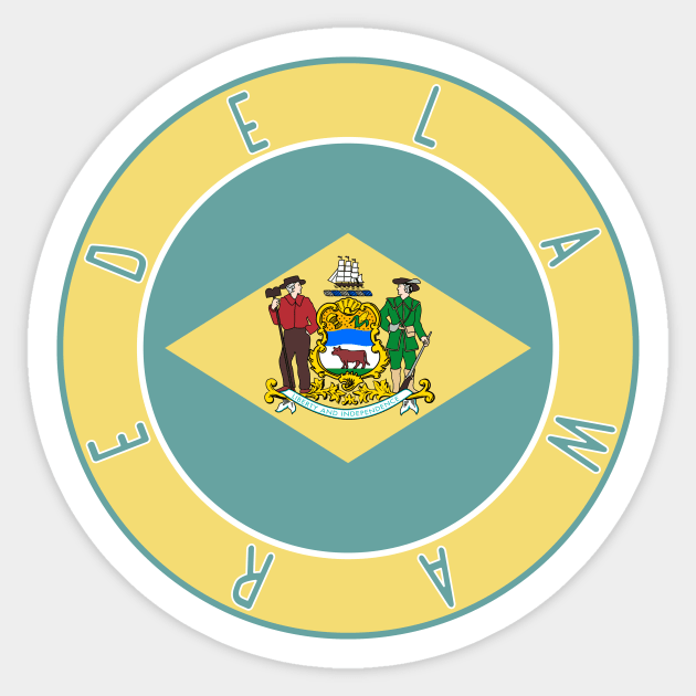 Delaware Flag Decal - Delaware - Sticker | TeePublic